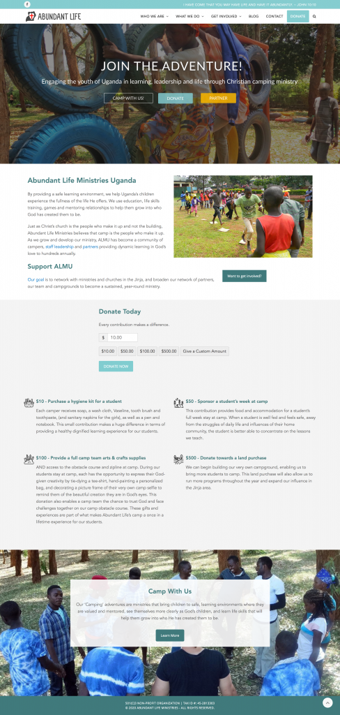 africa-nonprofit-website-design - dejalane web design